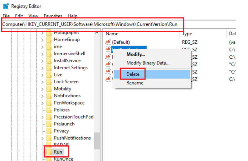 How To Remove Startup Program In Registry Editor Windows