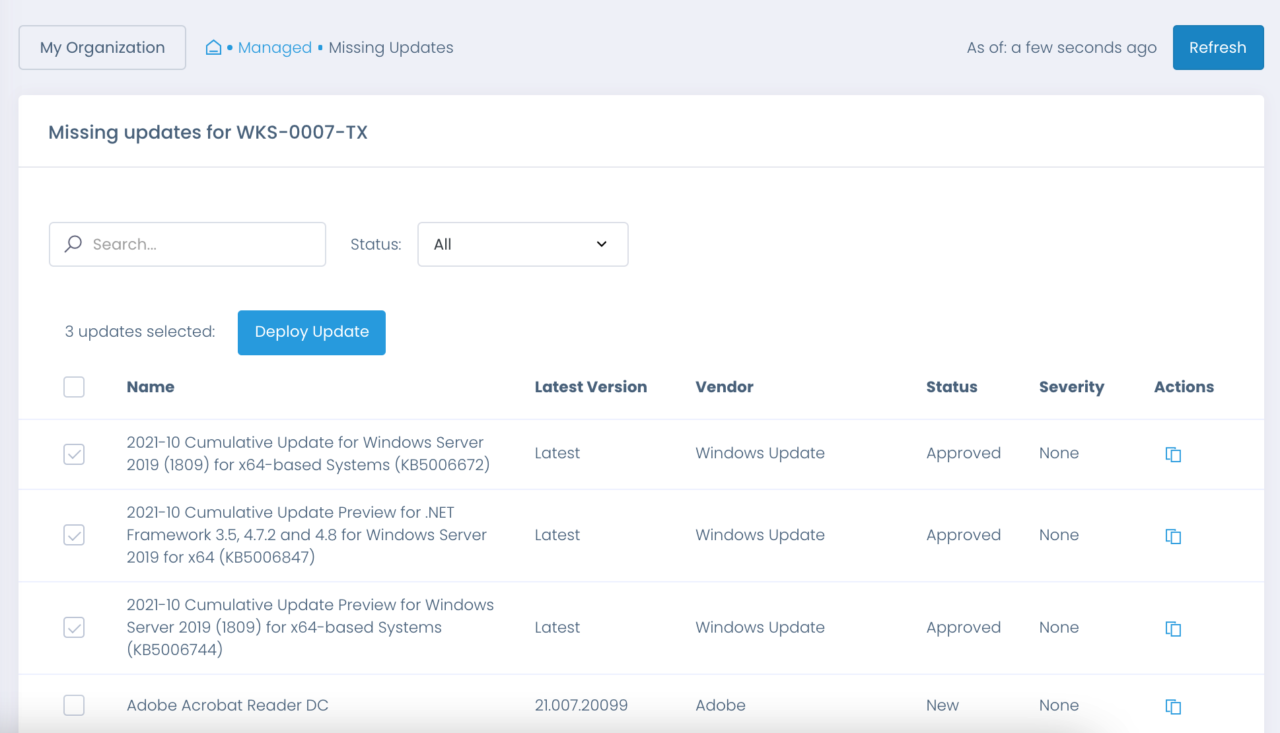 Identify Missing Patches on Remote Computers | Action1 RMM