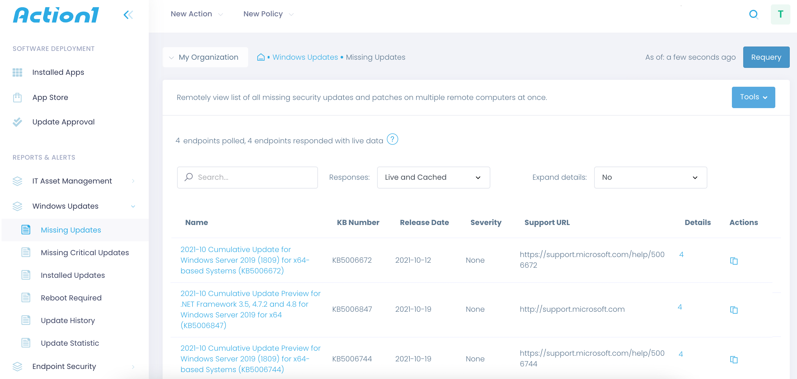 Patch Management Compliance Reports | Action1 RMM