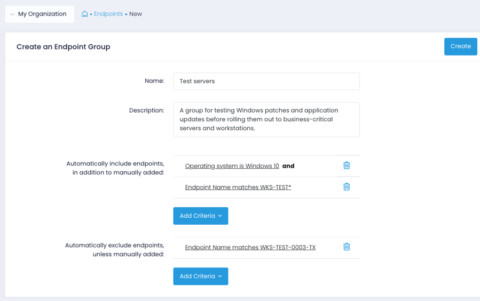 Managing Endpoint Groups | Documentation | Action1 RMM