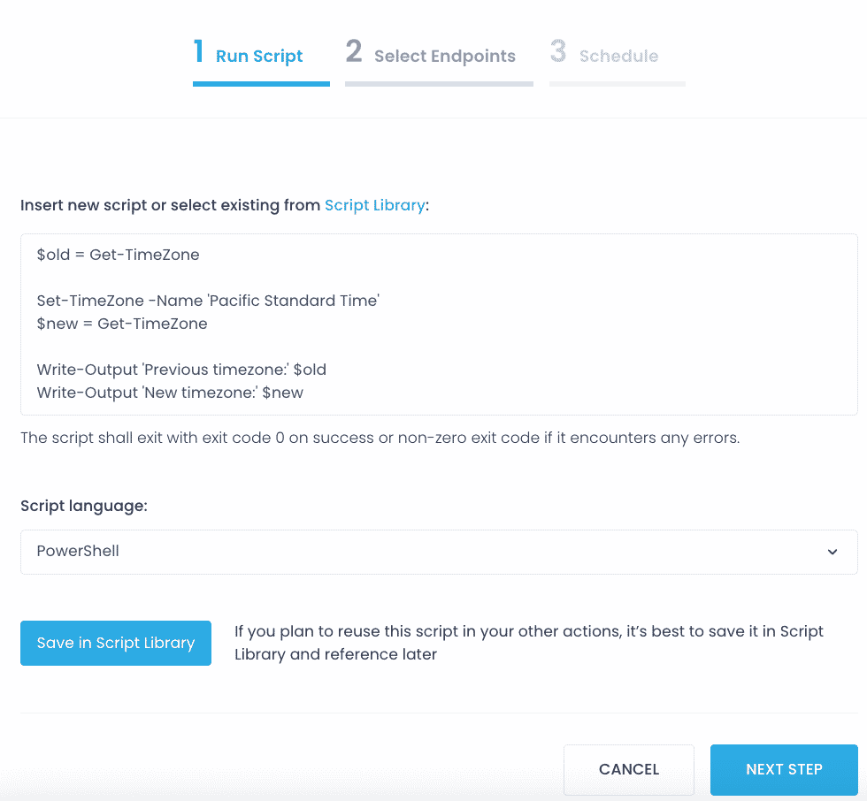 Run Scripts on Remote Computers | Action1 Documentation