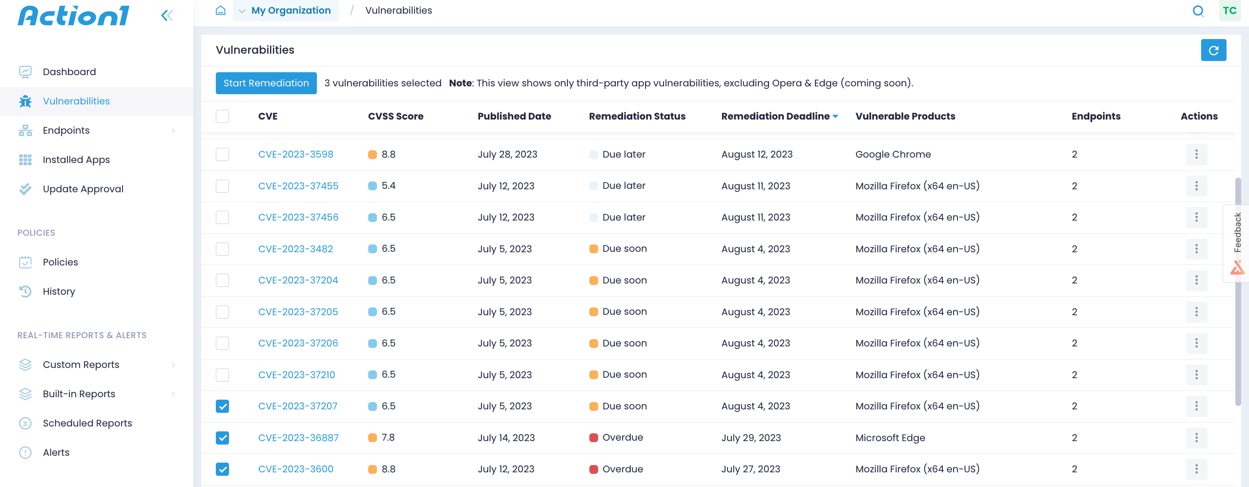 Remediate Vulnerabilities | Documentation | Action1