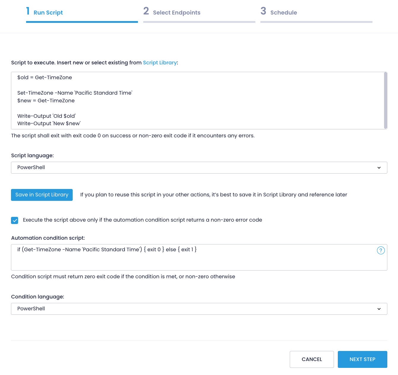 Run Scripts on Remote Computers | Documentation | Action1