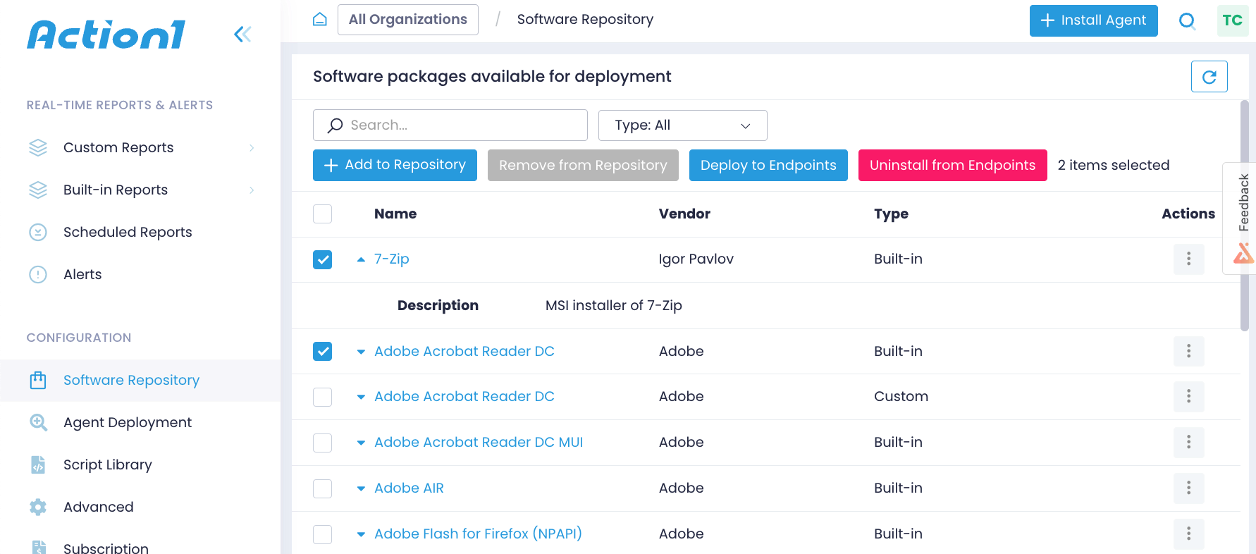 Deploy Software | Documentation | Action1
