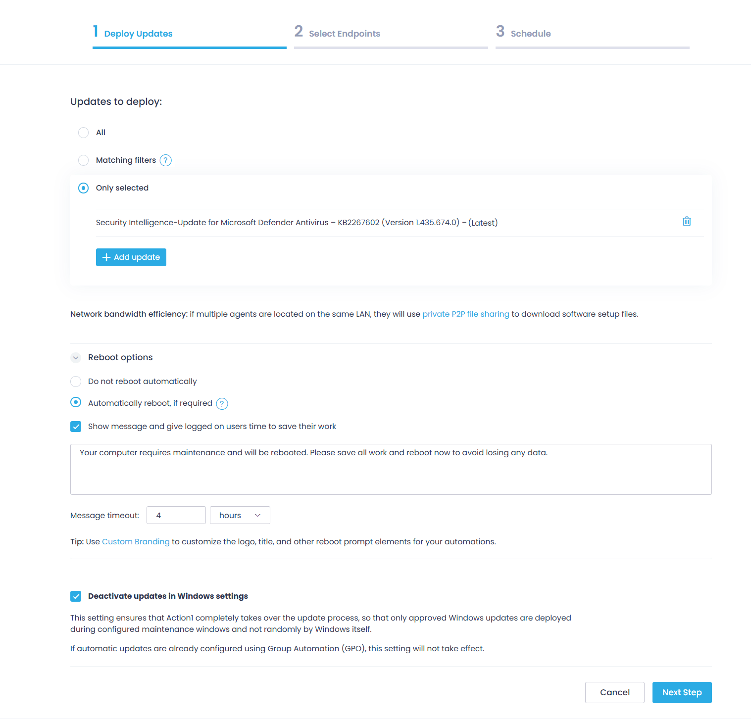 Roll Out and Deploy Updates | Documentation | Action1